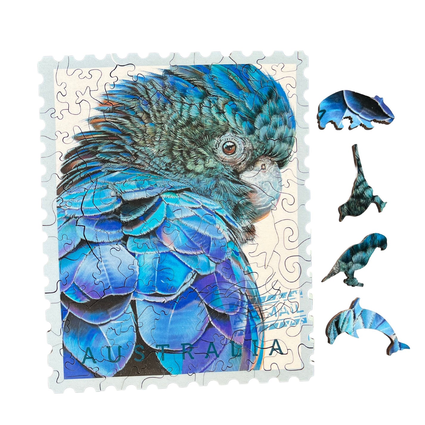 Wooden Jigsaw Puzzle - 74 pieces - Big Blue Sally Edmonds – Twigg Puzzles