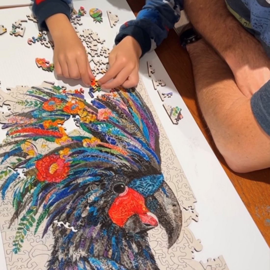 Wooden Jigsaw Puzzle | Black Cockatoo Lisa Morales Art | Unique Puzzles ...