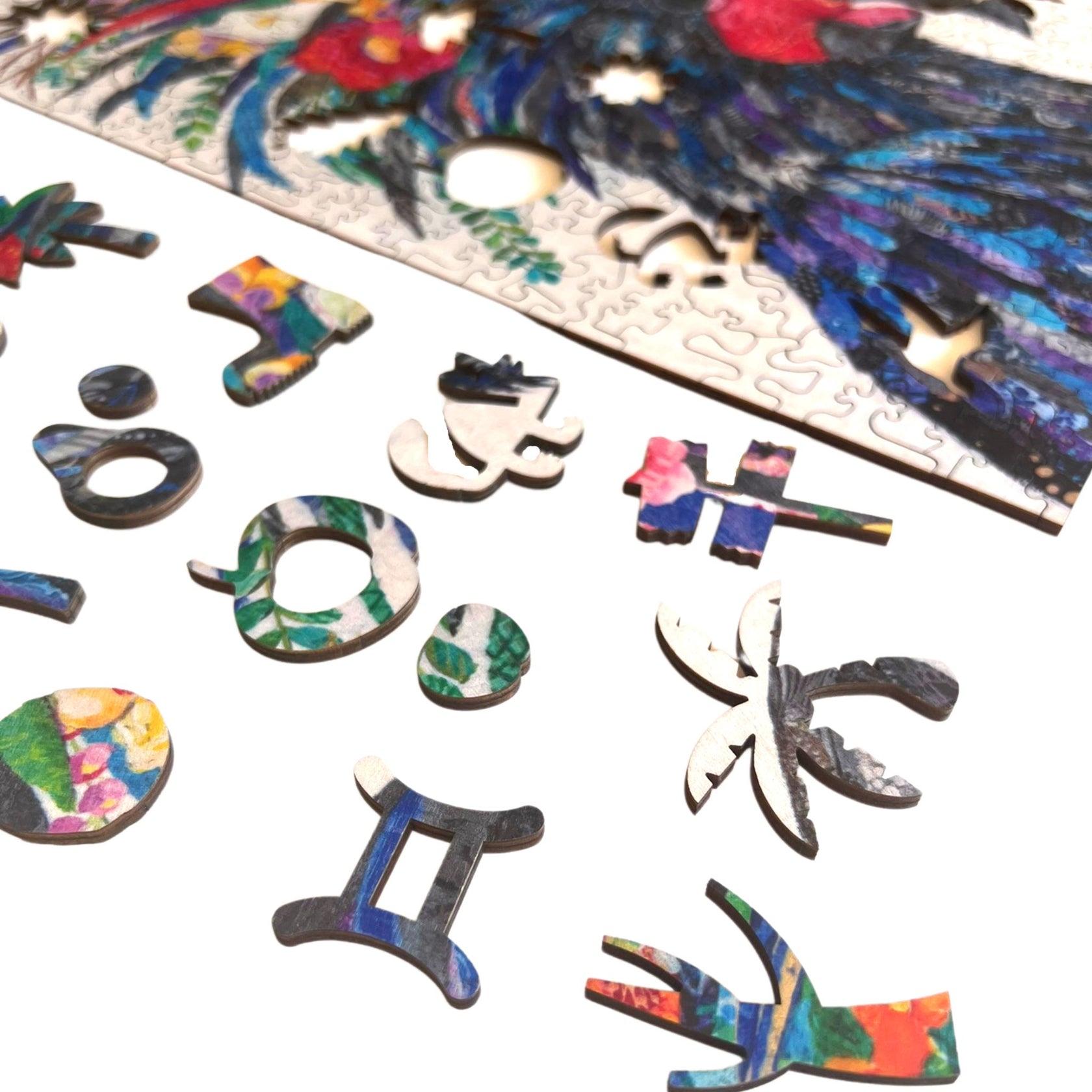 Wooden Jigsaw Puzzle | Black Cockatoo Lisa Morales Art | Unique Puzzles ...